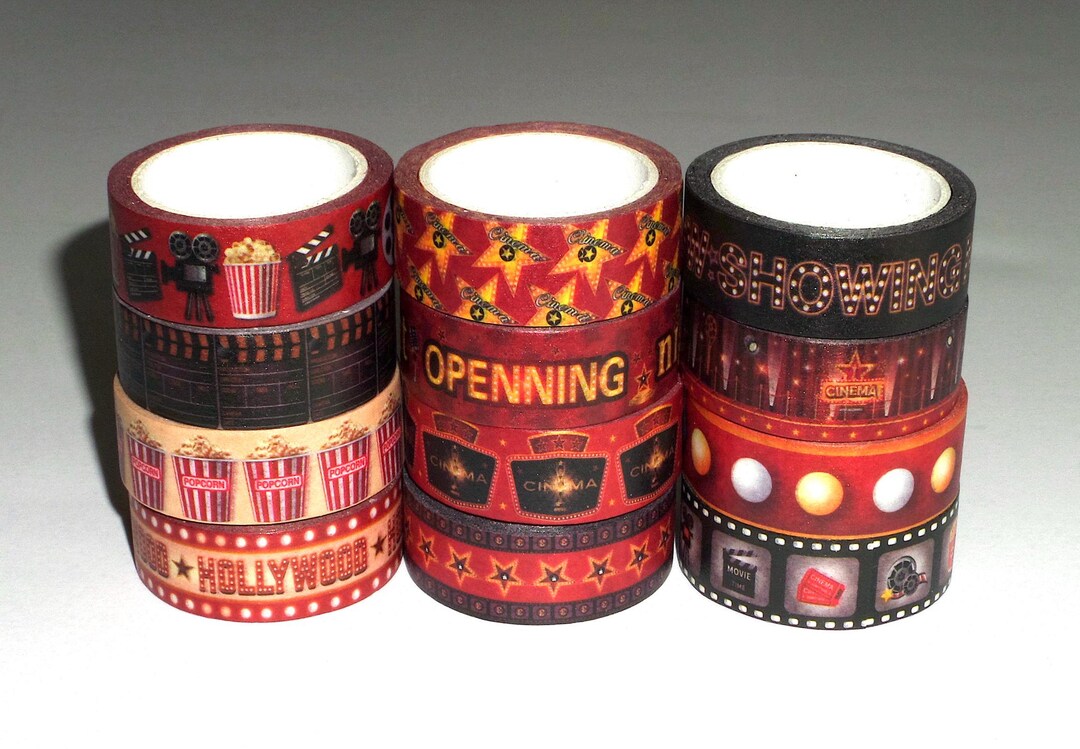 Movie Theatre, 24 Inch Washi Tape Samples, Embellishment Scrapbooking ...