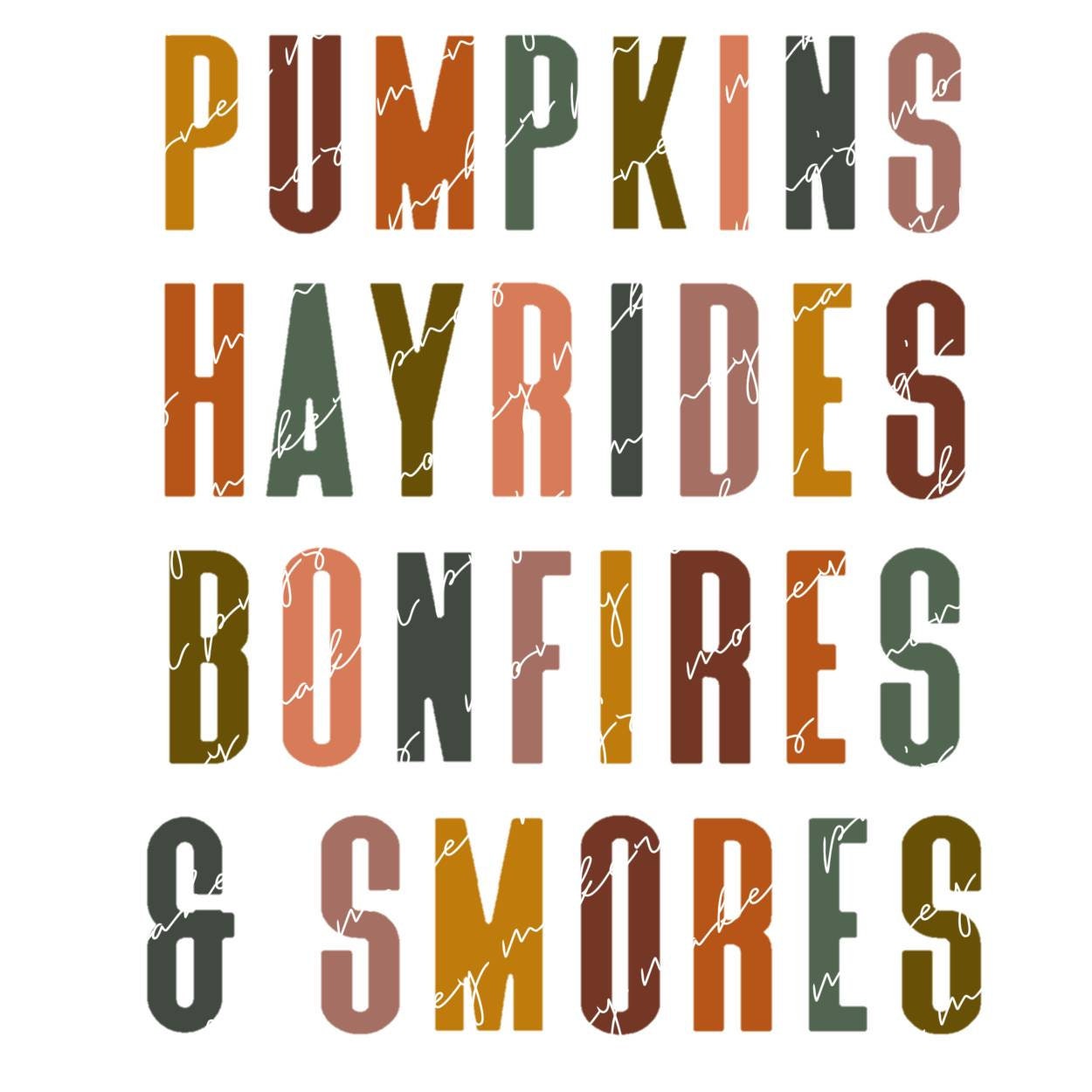 Fall Clip Art, Pumpkins Hayrides Bonfires Smores PNG, Seasonal Autumn ...