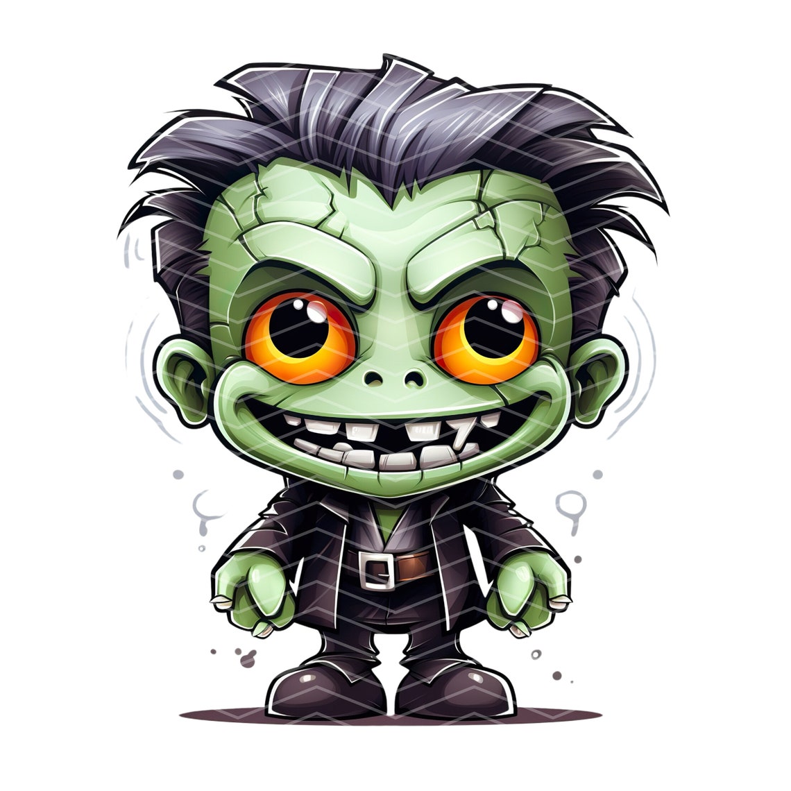 Monster Character Halloween Clipart PNG Bundle, Cute but Scary ...