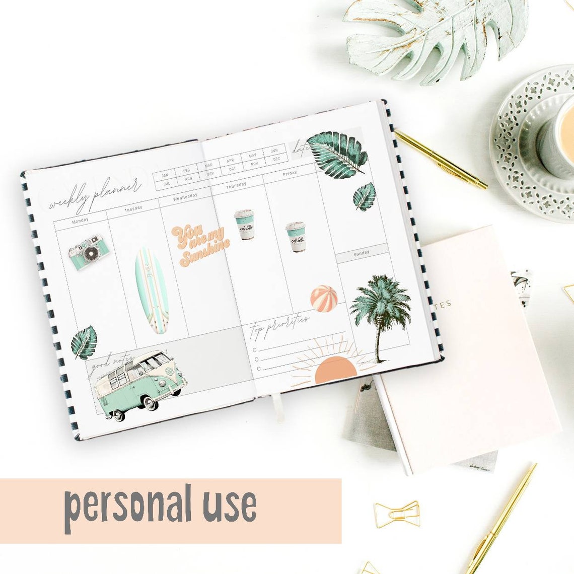 Summer Beach PNG, VSCO Watercolor Clipart, Cute Summer Vibes Graphics ...