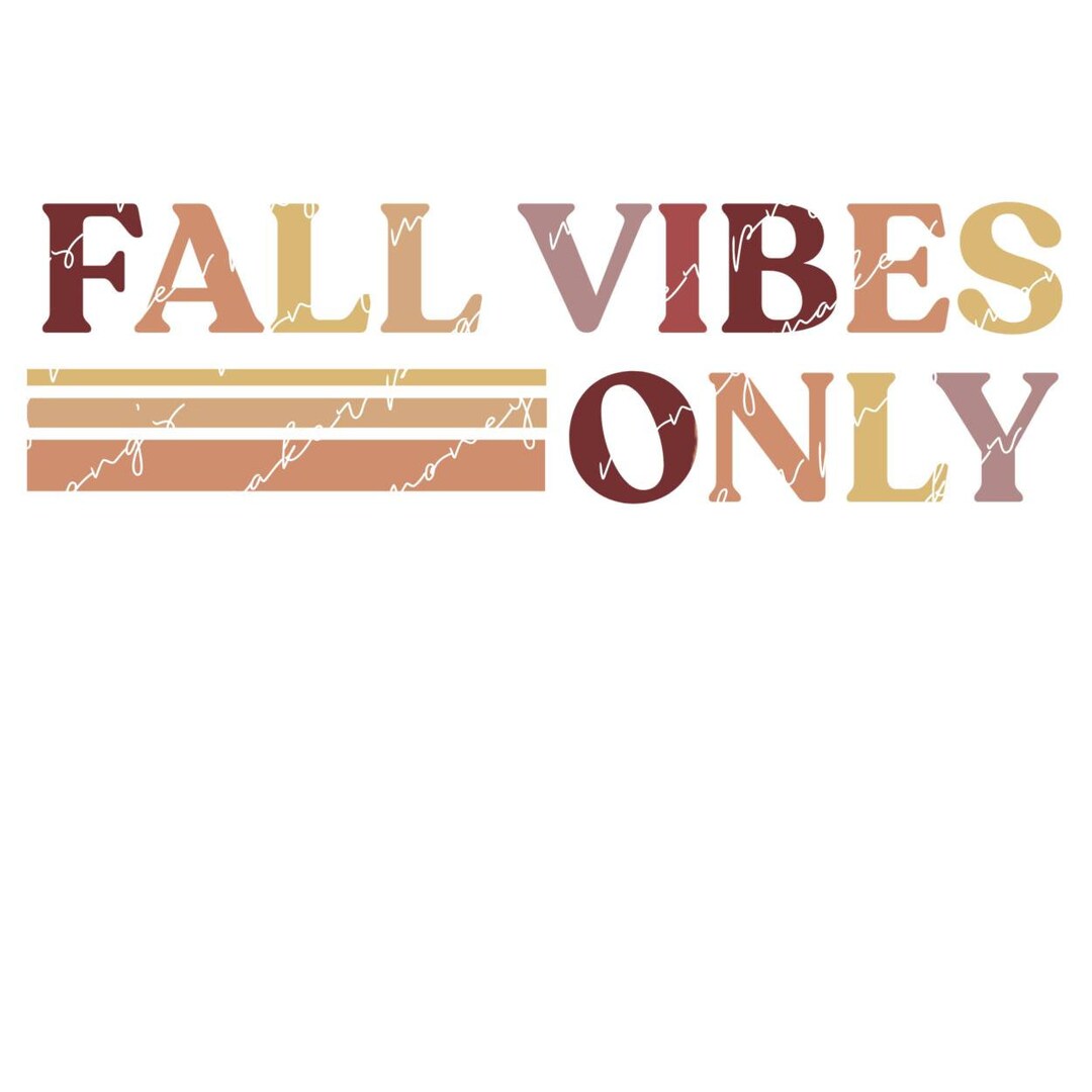 Fall Clip Art, Fall Vibes Only PNG, Seasonal Autumn Retro Clipart ...