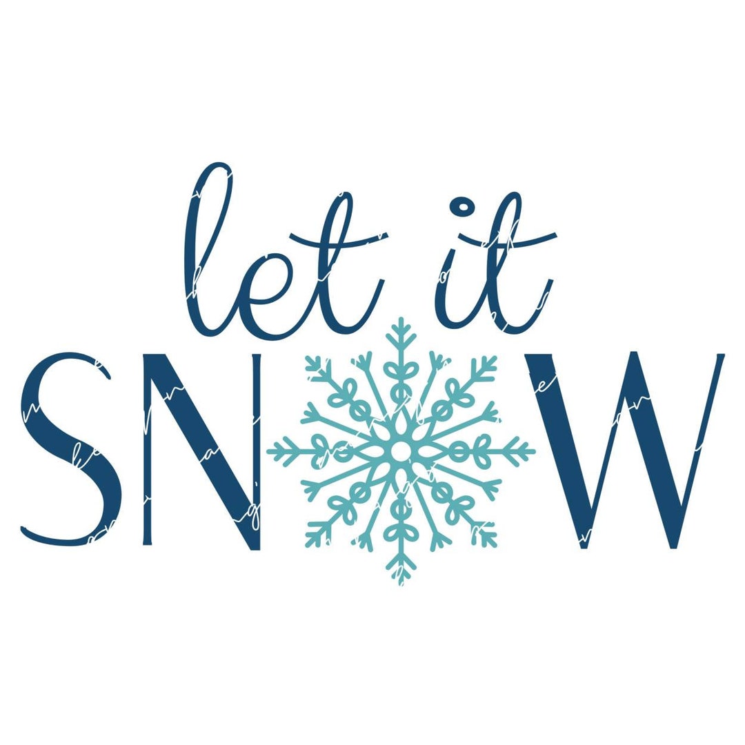 Christmas Clip Art, Let It Snow PNG, Seasonal Blue XMAS Clipart ...