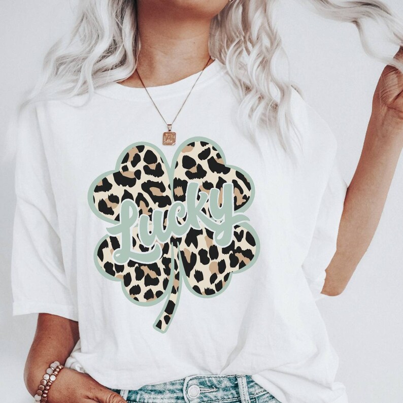 Lucky Shamrock Png, St. Patrick's Day Digital File, Green Leopard Patty ...