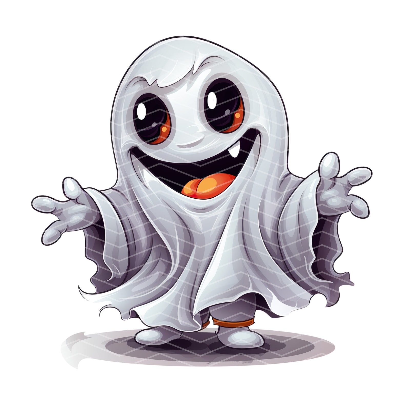Monster Character Halloween Clipart PNG Bundle, Cute but Scary ...