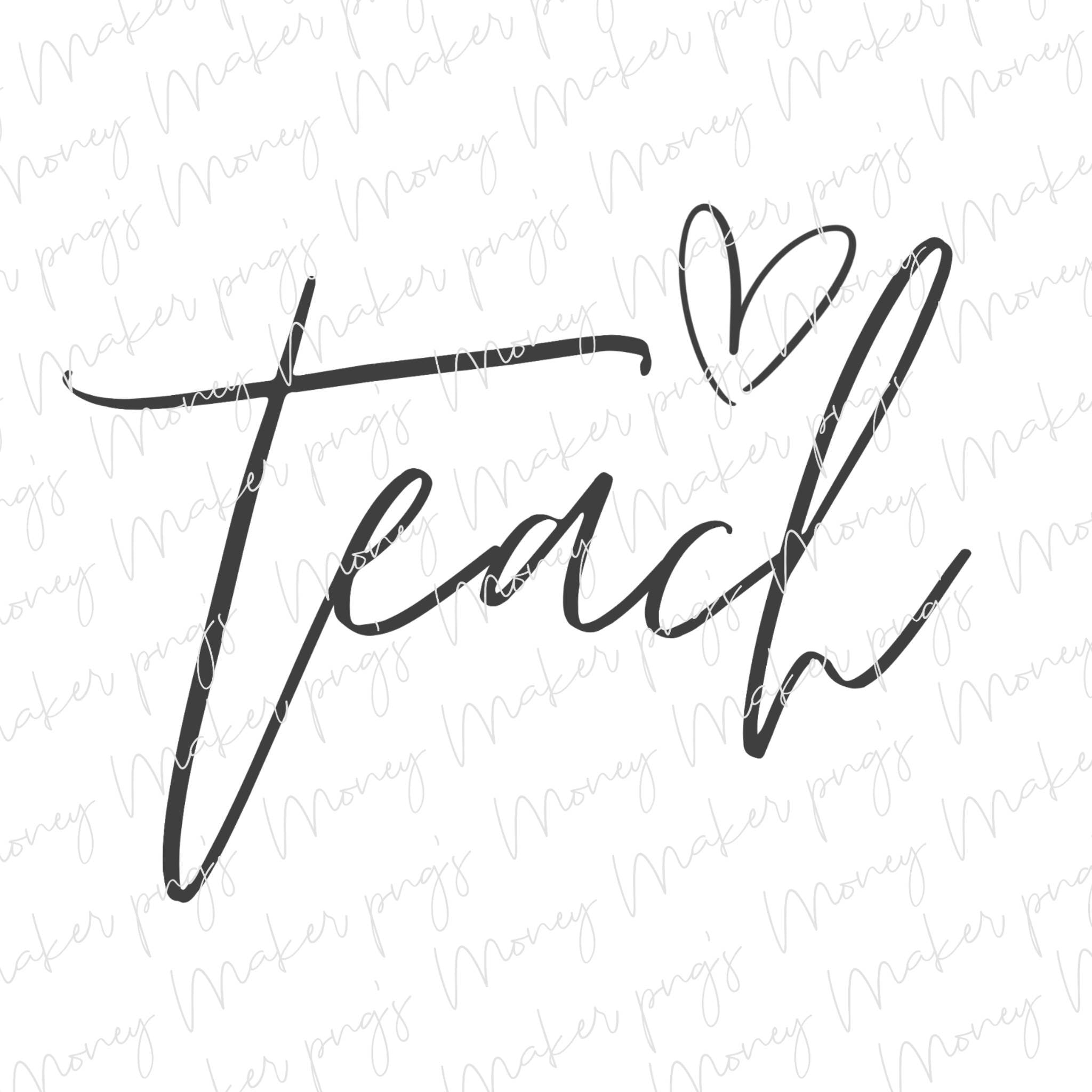 Cute Teacher PNG, Cute Teaching Design for DTG or Print, Back to School ...