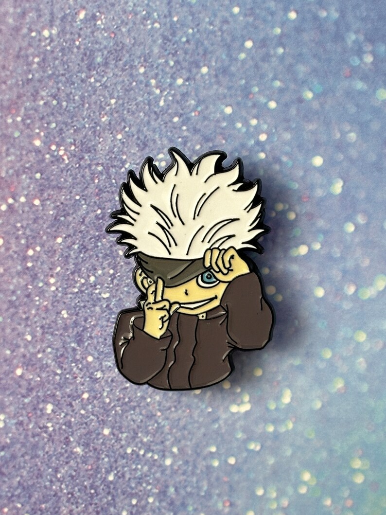 Juju Kaisen Gojo Enamel Pin, Gamer Pin, Kawaii Pin, Gamer Girl, Kaisen ...