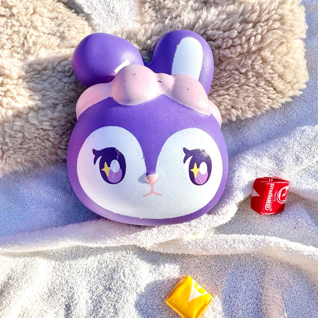 Kawaii Squishy Purple Bunny Fidget Toy Stress Reliever for All Ages - Etsy