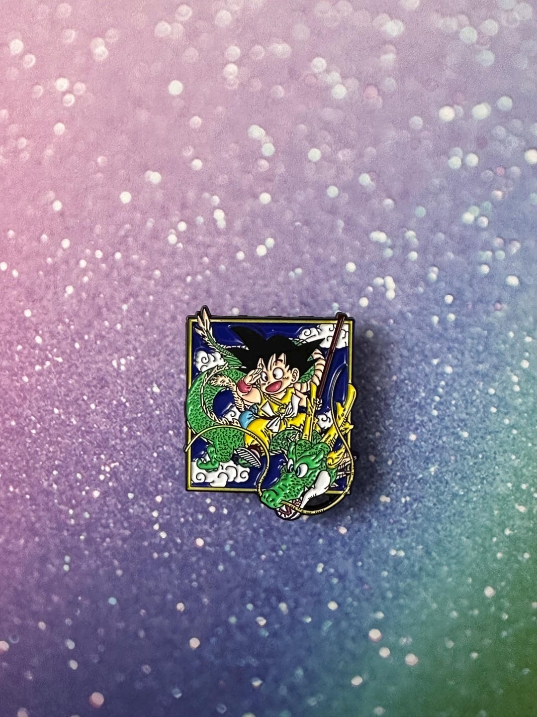 Goku Riding on Shenron Dragon Ball Enamel Pin, Gamer Pin, Kawaii Pin ...