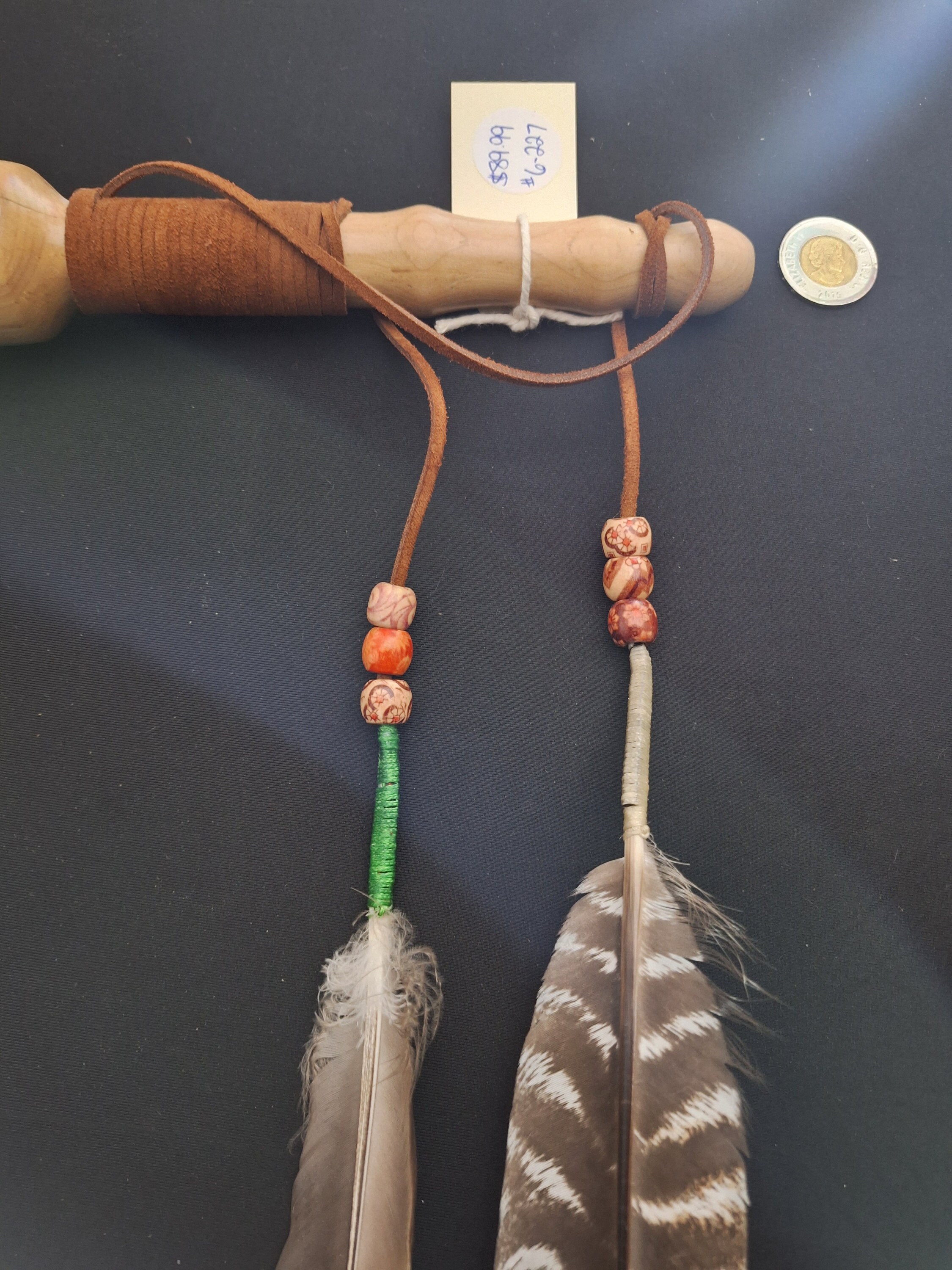 Sacred Ceremonial Peace Pipe handcrafted Oak Wood Leather - Etsy