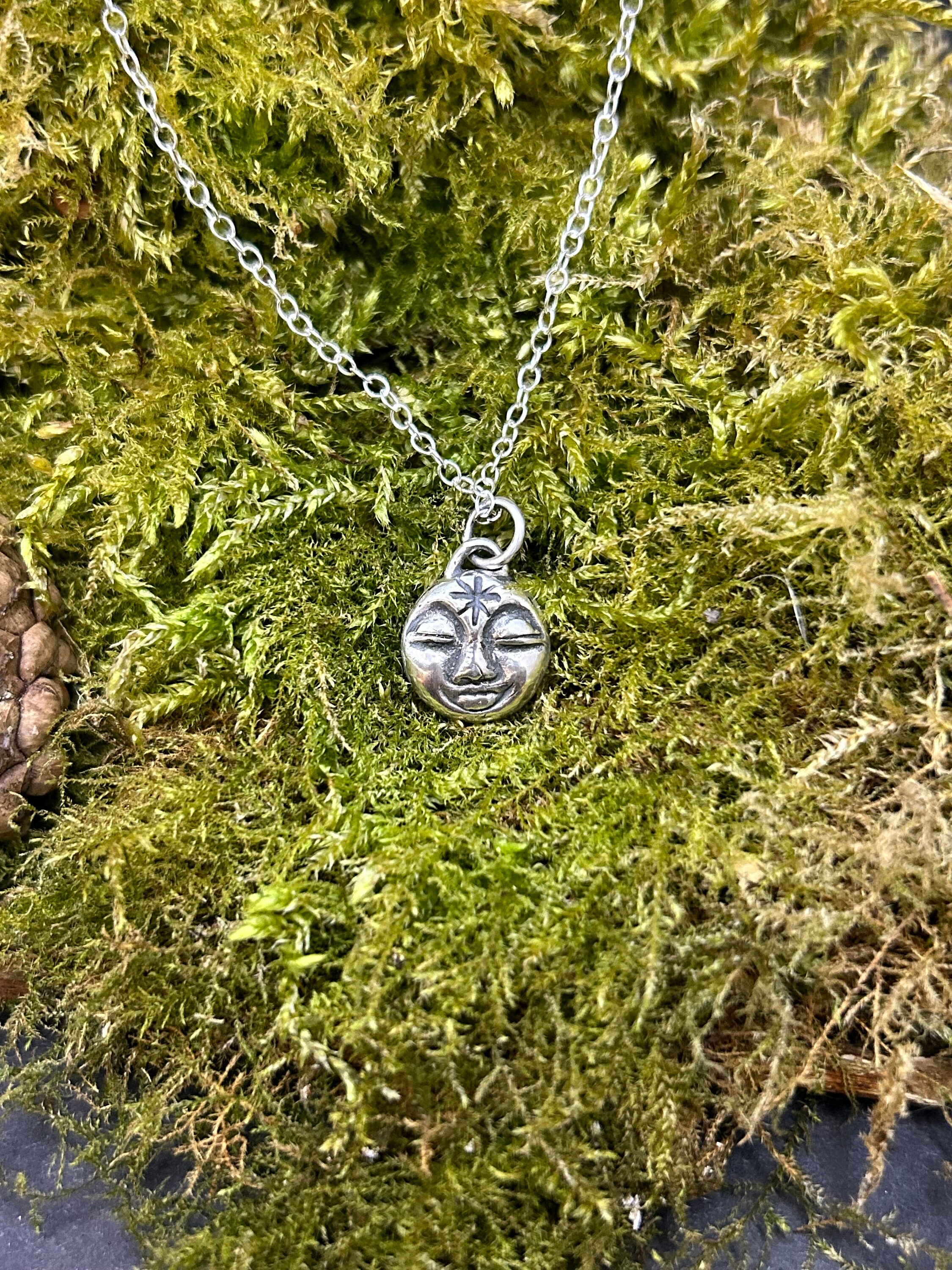 The Little Moon Goddess Pendant - Fine Silver - Etsy
