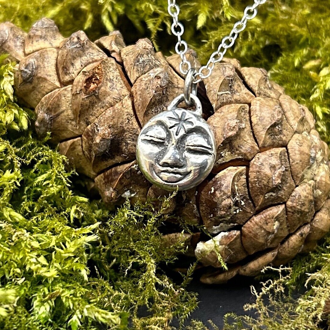 The Little Moon Goddess Pendant - Fine Silver - Etsy