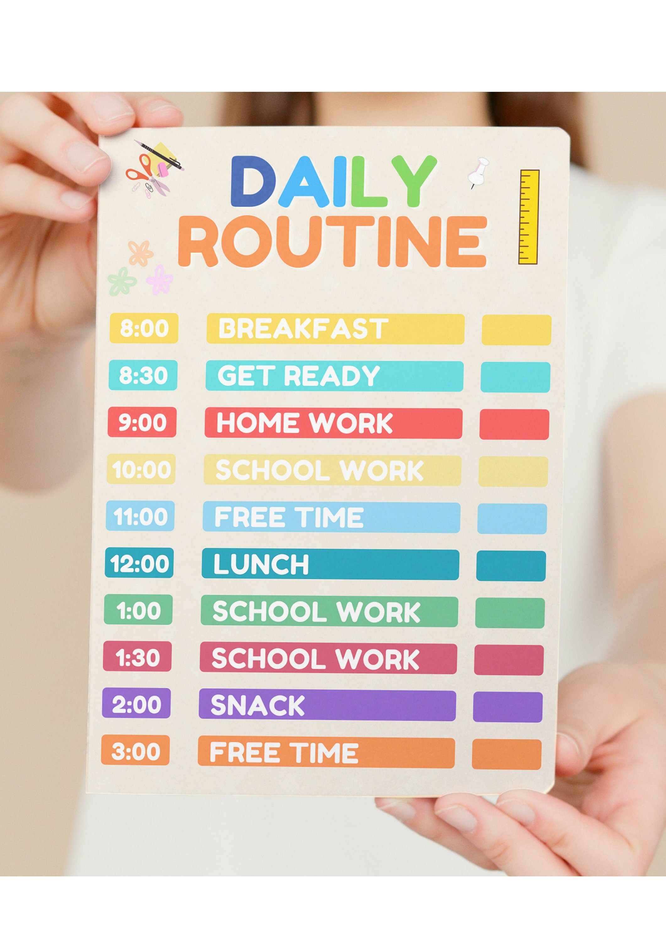 Daily Routine Chore Chart for Kids Responsibility Checklist My - Etsy