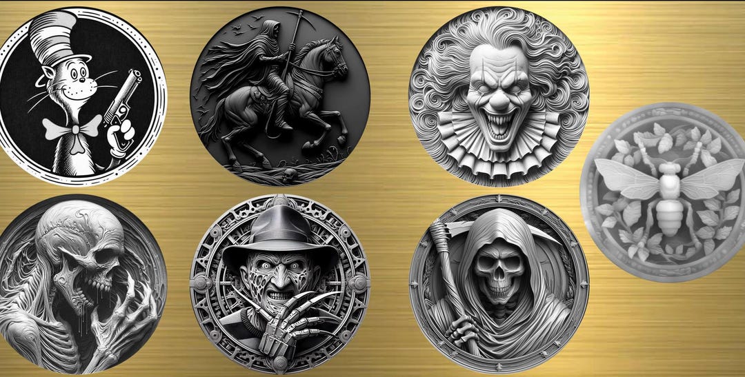 3D Coin Height Map Pack: Laser Engraving Design Files (lightburn) - Etsy