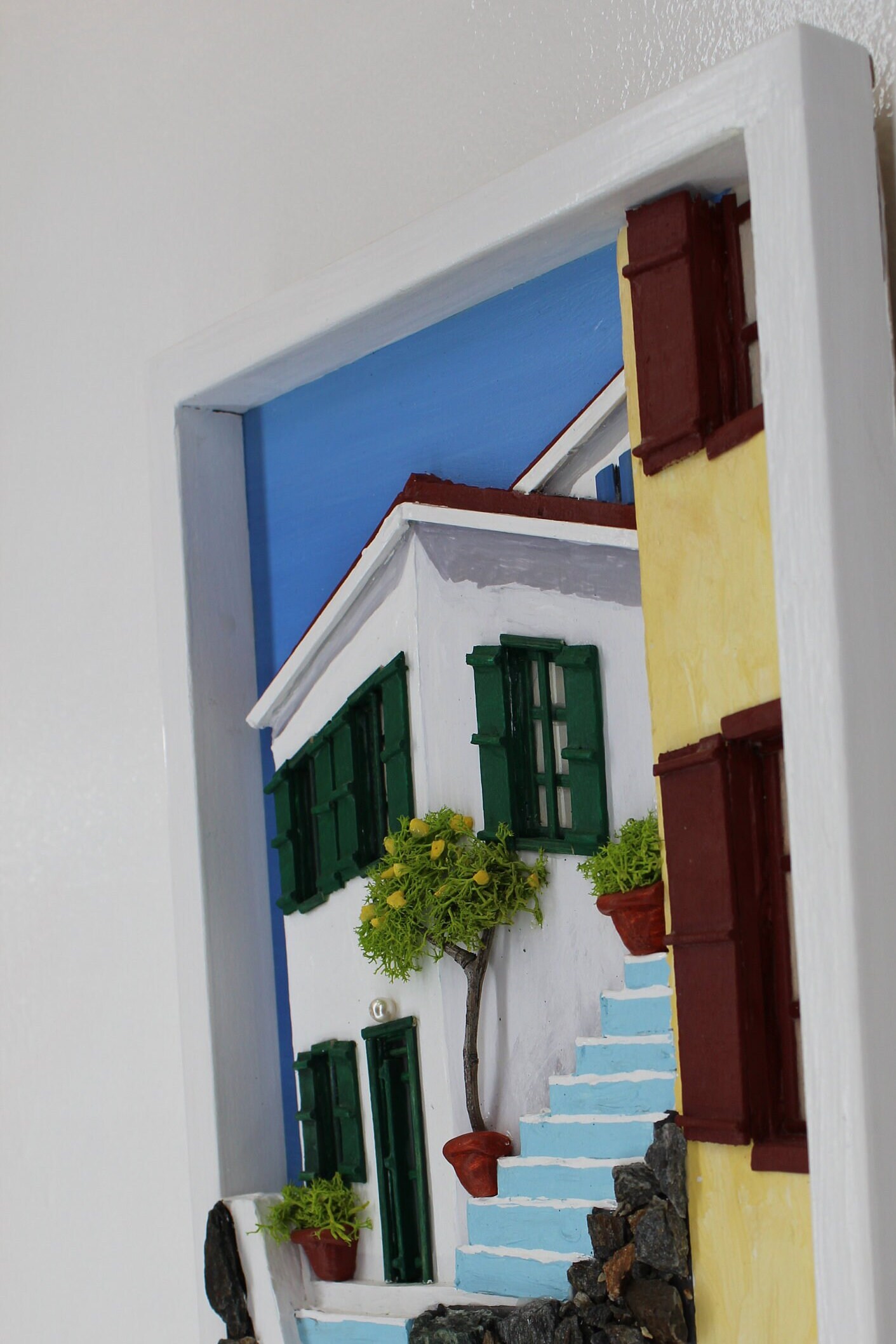 PLAKA Athens,shadow Box Diorama, Miniature ,diorama ,geece, Greek Art ...