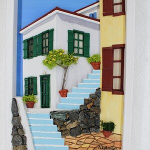 PLAKA Athens,shadow Box Diorama, Miniature ,diorama ,geece, Greek Art ...