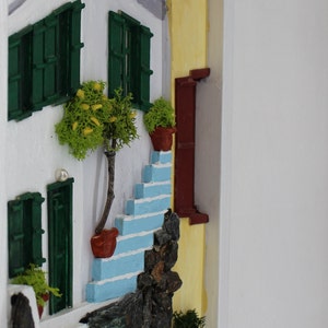 PLAKA Athens,shadow Box Diorama, Miniature ,diorama ,geece, Greek Art ...