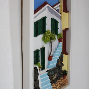 PLAKA Athens,shadow Box Diorama, Miniature ,diorama ,geece, Greek Art ...