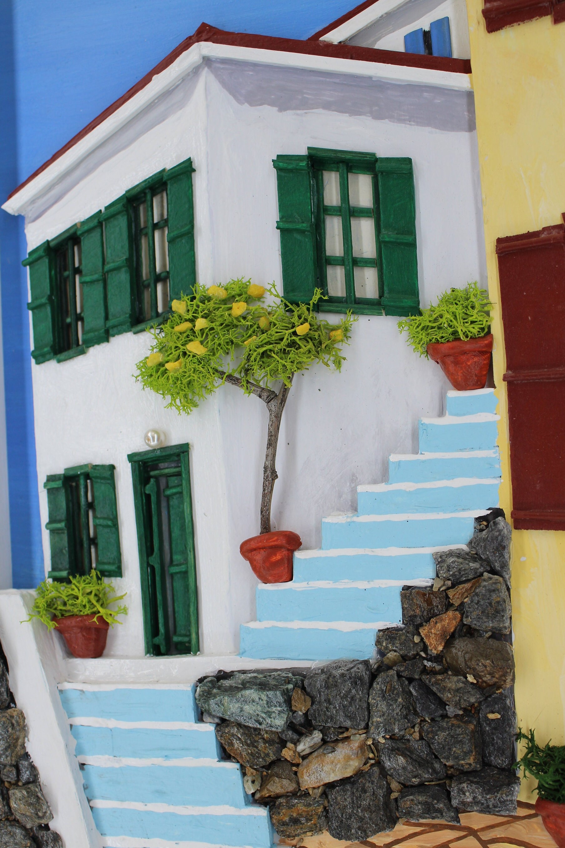 PLAKA Athens,shadow Box Diorama, Miniature ,diorama ,geece, Greek Art ...