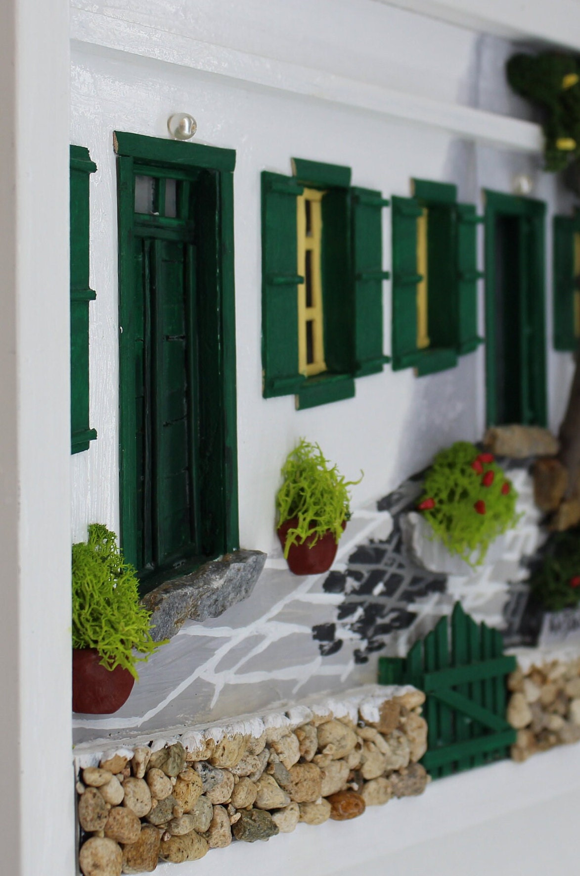 Greek Yardwooden Frameislandart Decorhandmade Greek - Etsy