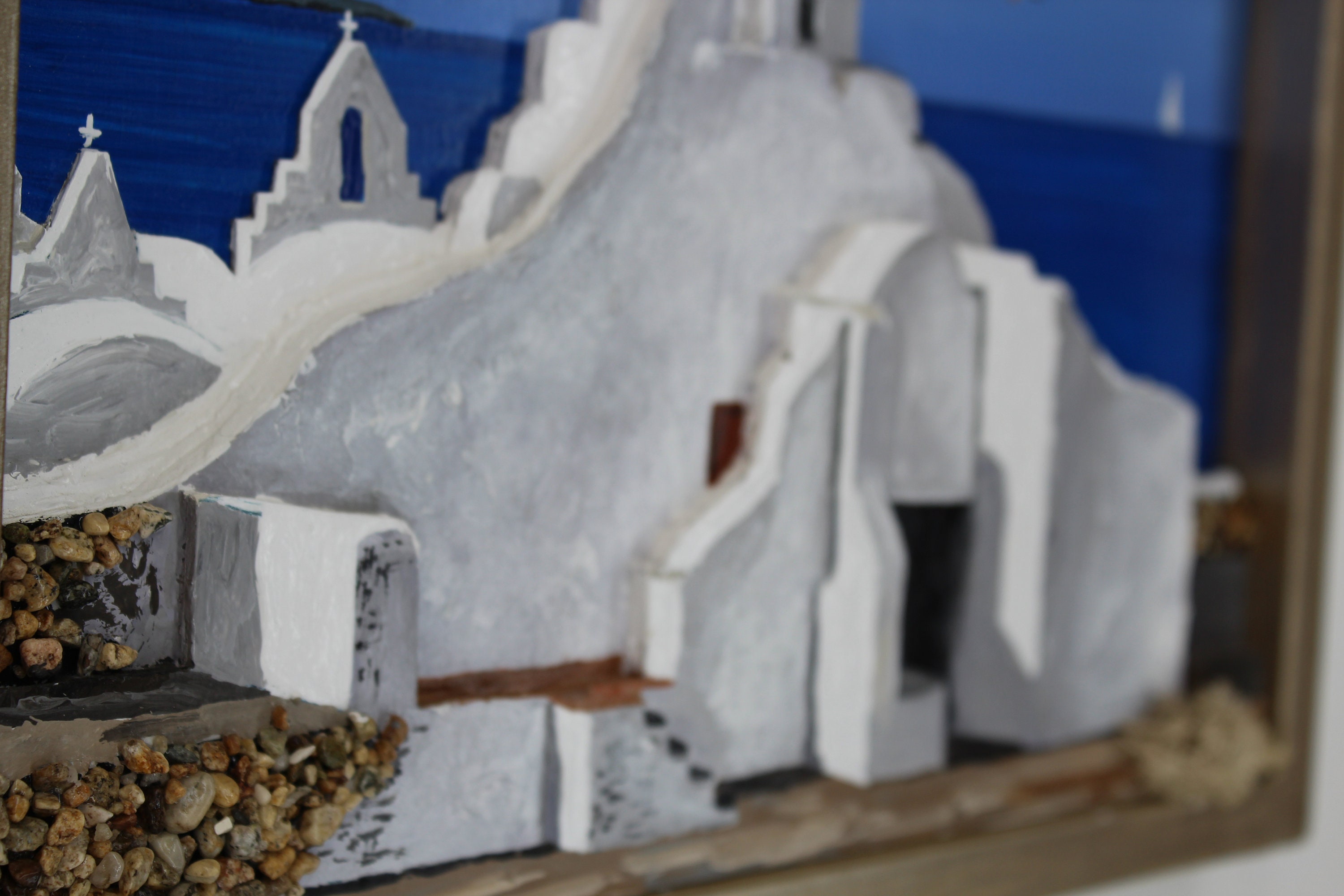 Panagia Paraportiani Mykonos,handmade Greek Frame,diorama,3d,mixed ...
