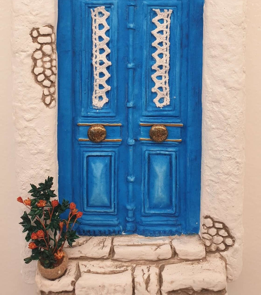 Traditional Blue Door,greek Artwork,home Decor,art Home Decor,handmade ...