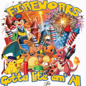 Pokémon Parody 4th of July PNG - Etsy
