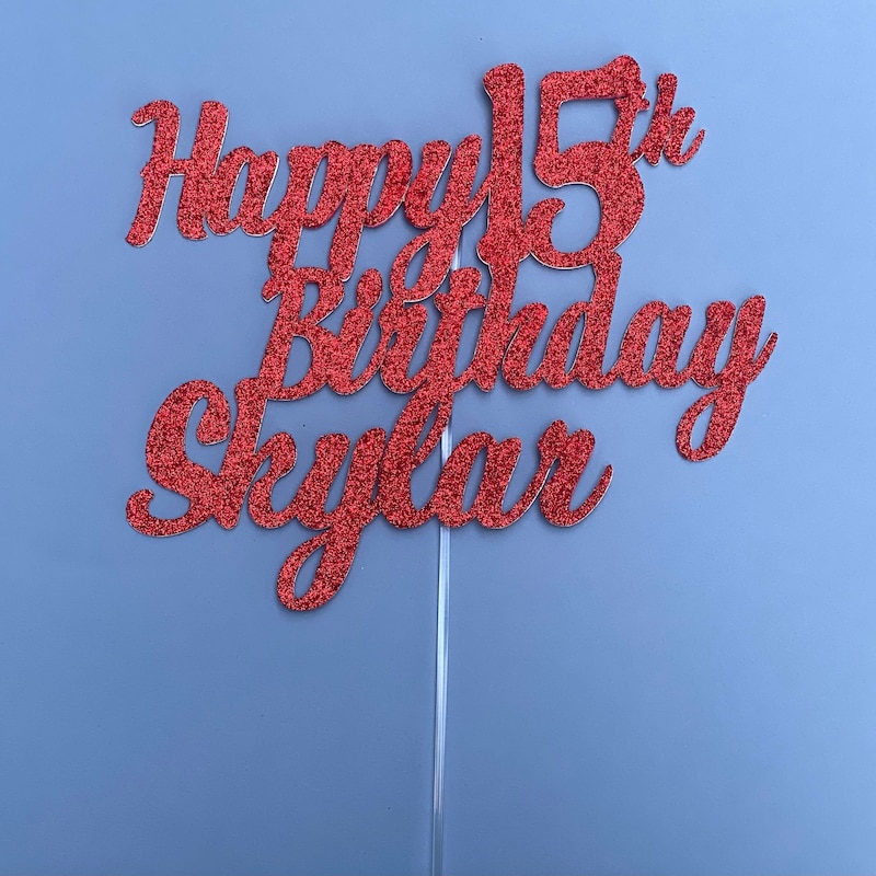 Glitter Cake Topper - Etsy