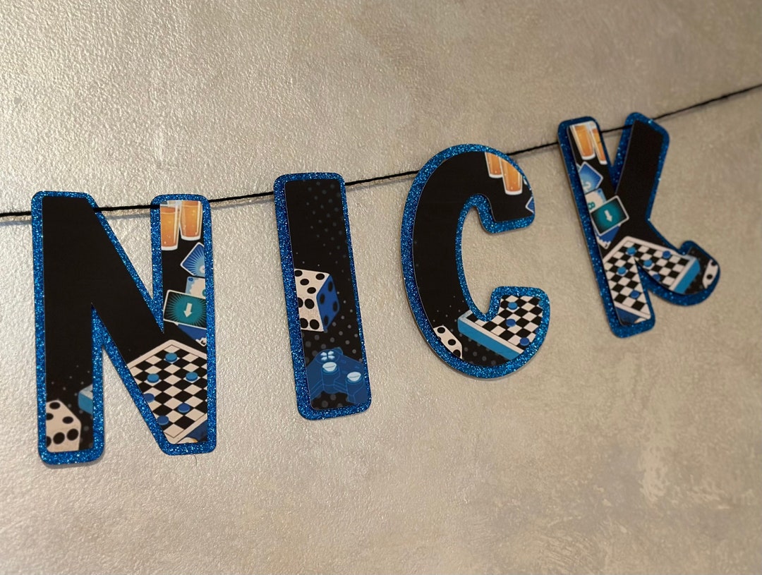 Game Night Themed 2D Banner- FULLY ASSEMBLED - Etsy