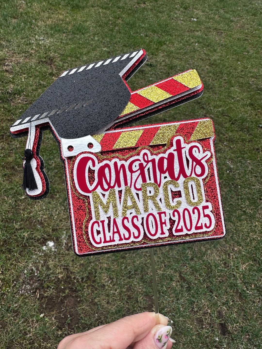 2025 Movie Clapper Graduation Cake Topper Personalized - Etsy