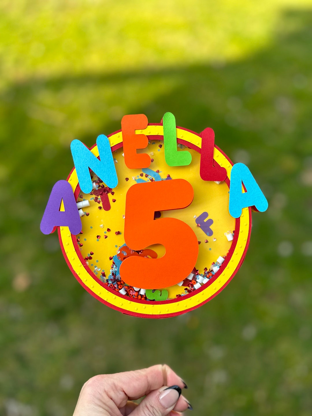 Alphabet and Number Shaker Themed Shaker Cake Topper - Etsy