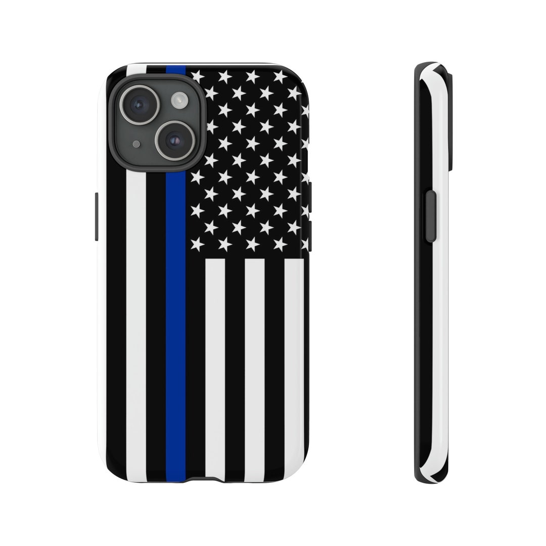 Thin Blue Line American Flag Police Cell Phone Tough Case - Etsy