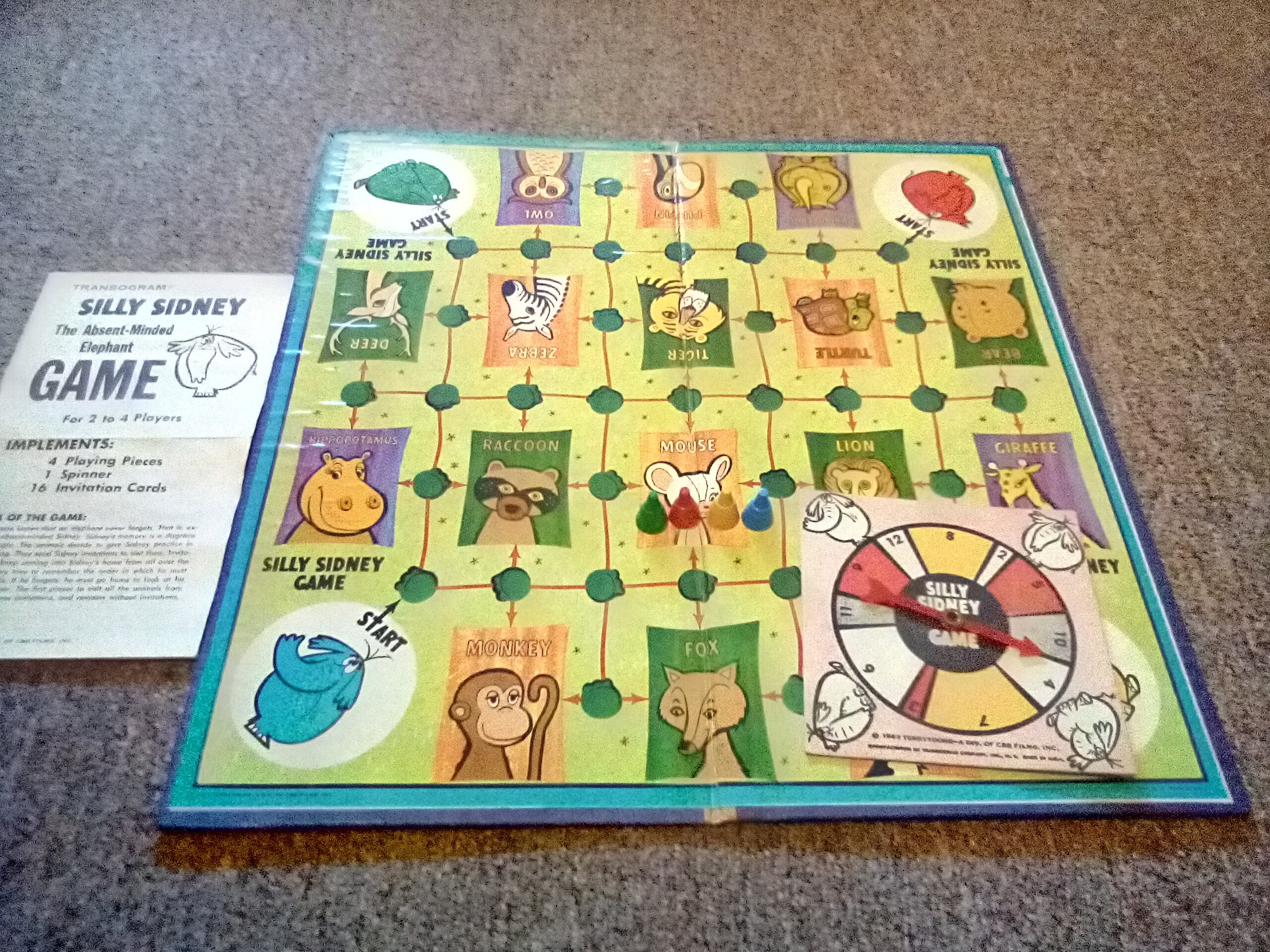 Silly Sidney the Absent Minded Elephant Game 1963 Transogram - Etsy