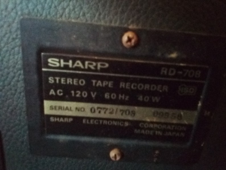 Vintage Sharp Tape Recorder. - Etsy