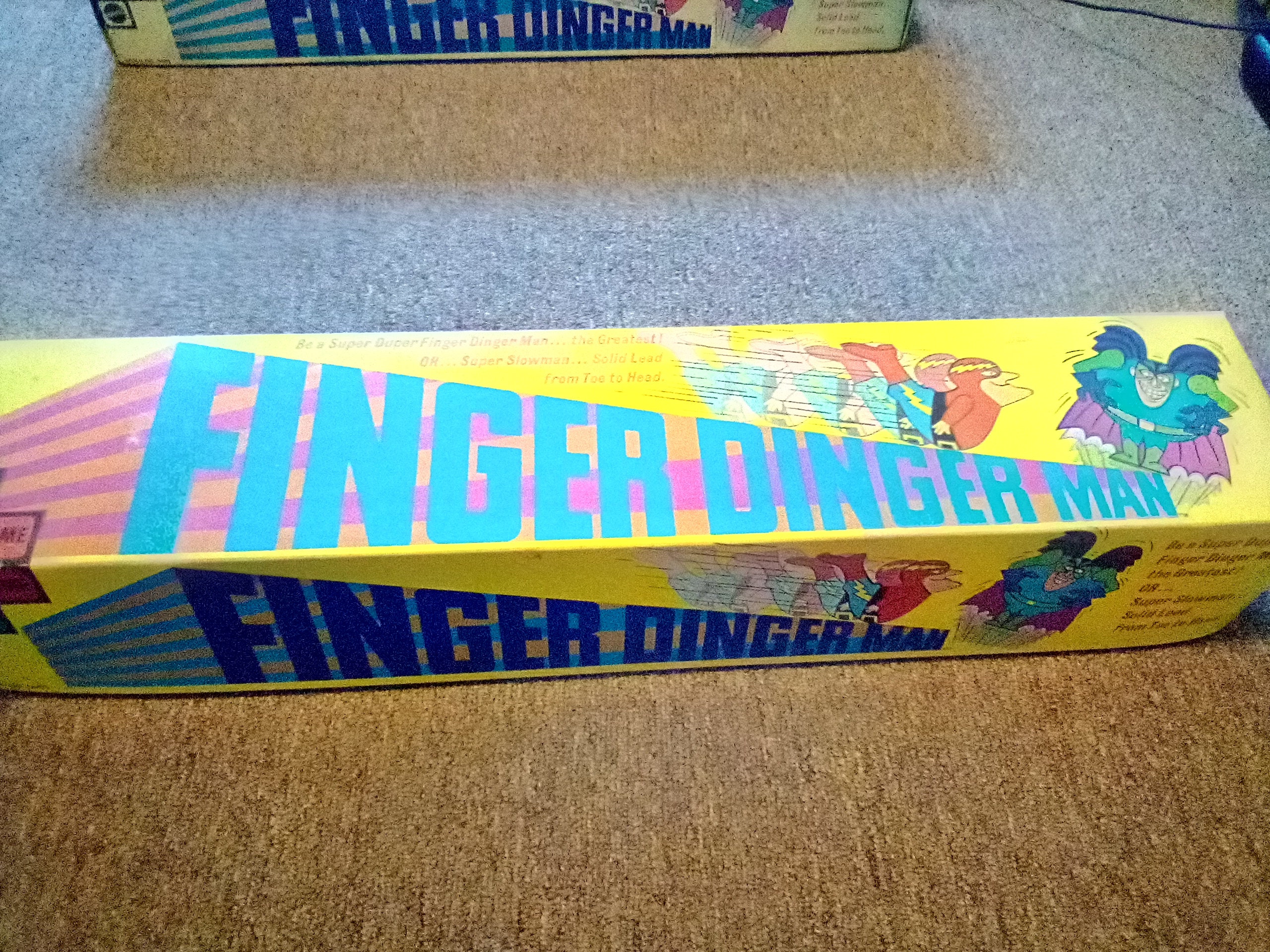 Vintage Finger Dinger Man Super Hero Game Mattel 1969 Rare Needs Rubber ...