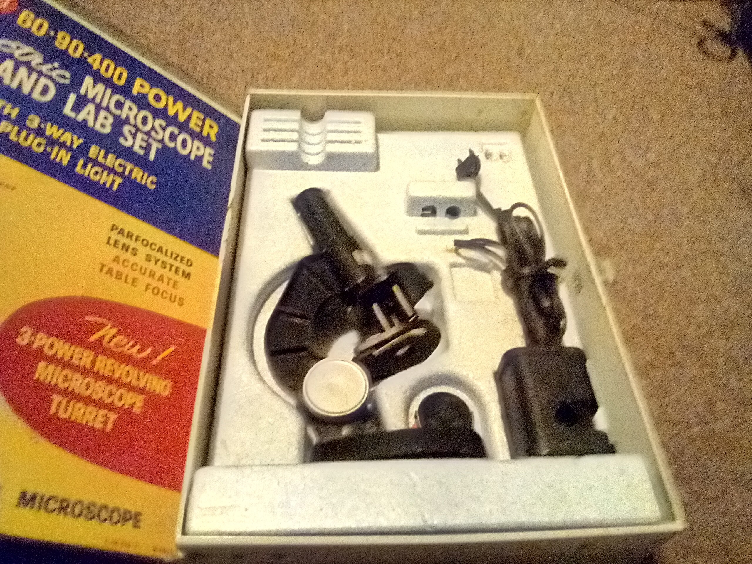Vintage Microscope and Lab Set - Etsy