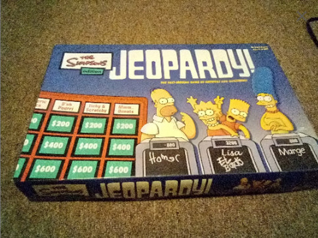 The Simpsons Edition Jeopardy Game - Etsy
