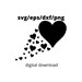 Hearts Svg, Trail of Hearts, Love Svg, Hearts Dxf, Heart Silhouette ...