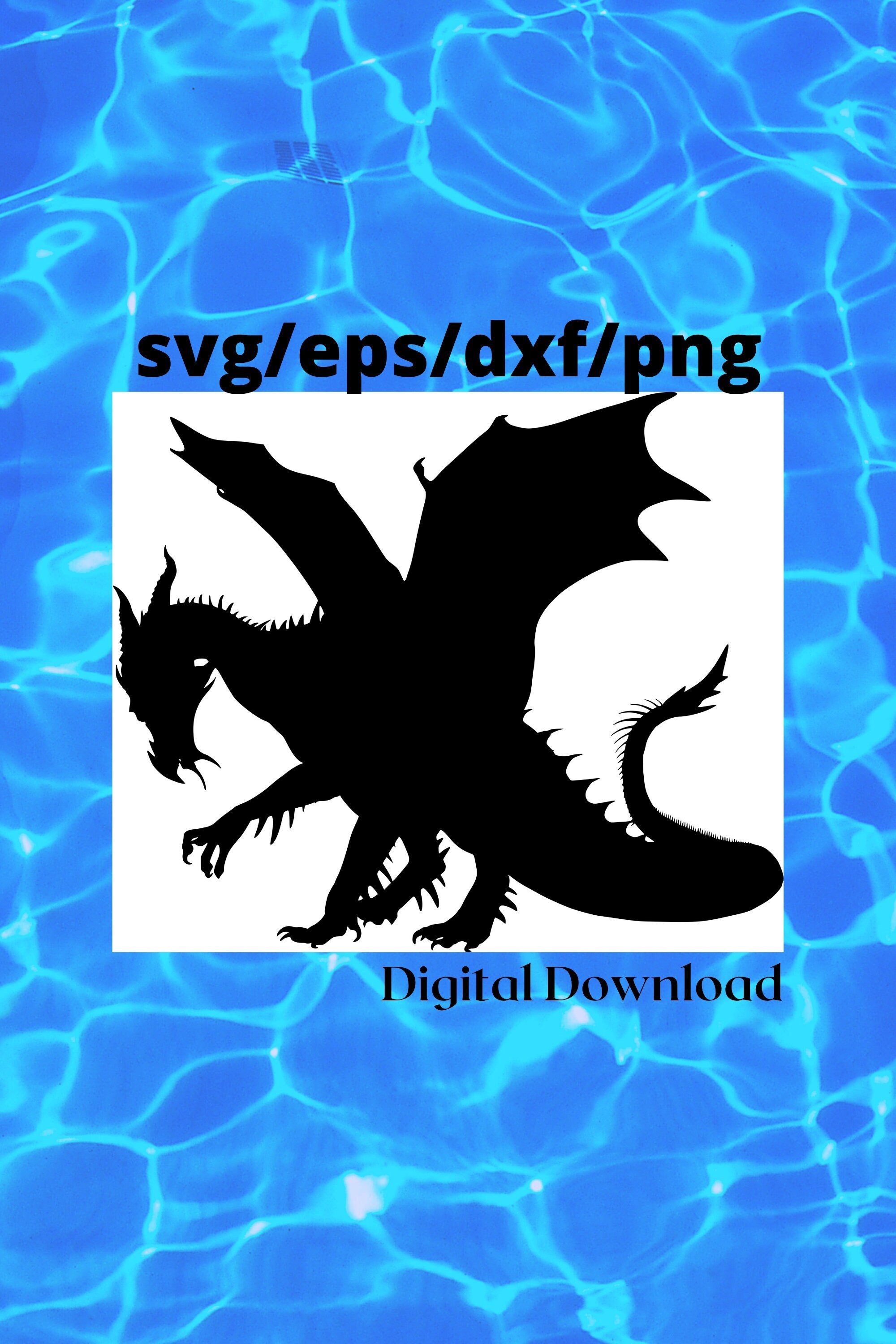 Dragon Svg, Dragon Dxf, Dragon Svg Cricut, Dragon Silhouette Cut File ...