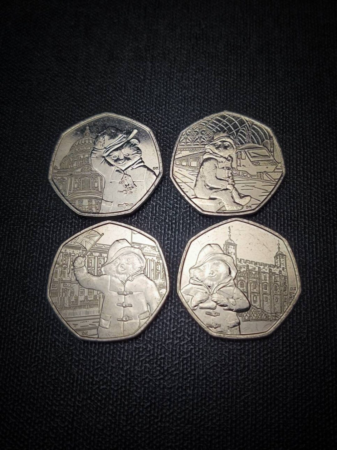Full Set Cute Paddington Bear 50p Coins From the UK Fifty Pence in ...