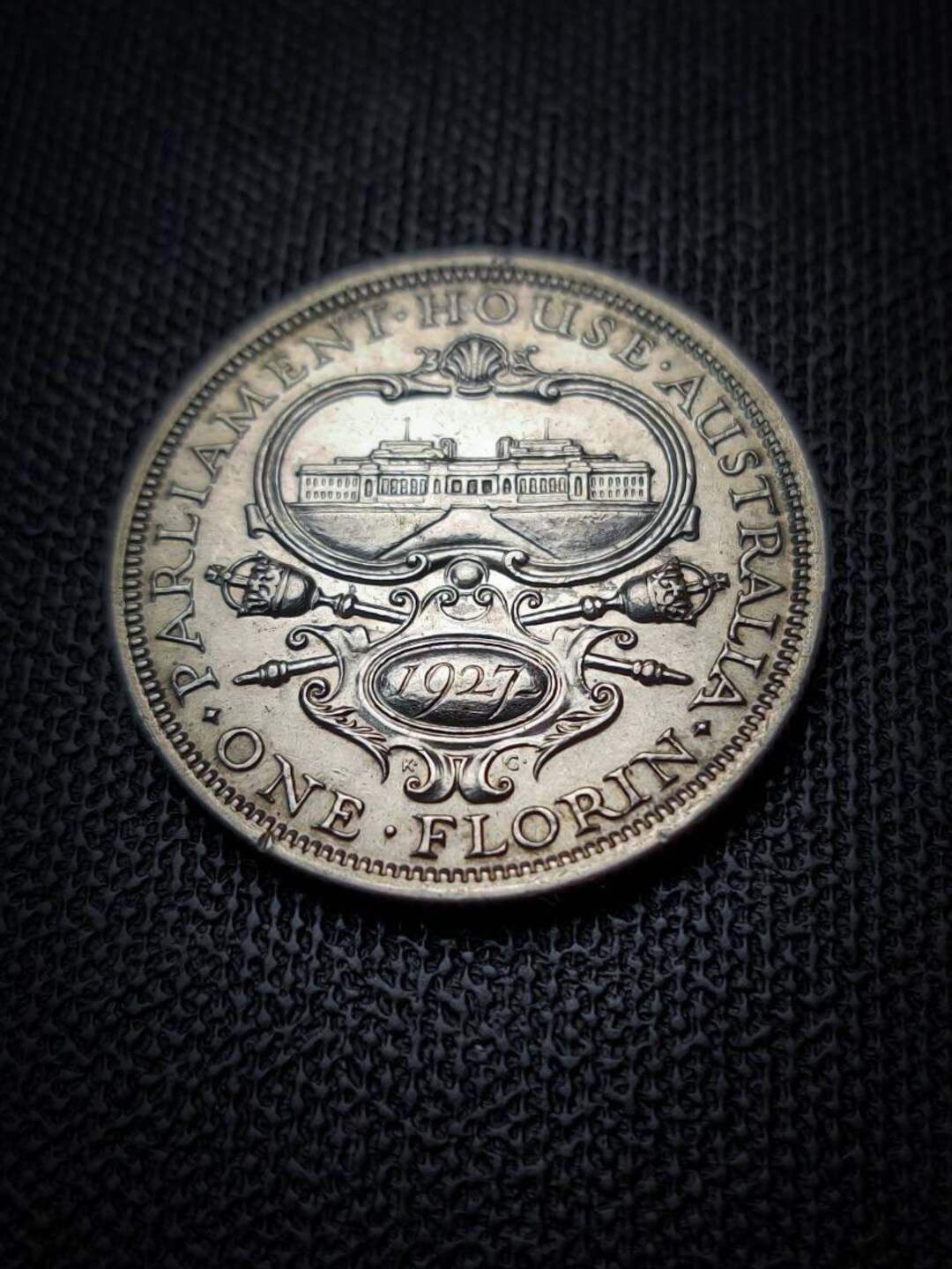 1927 Gorgeous Silver One Florin Coin From Australia Almost a - Etsy