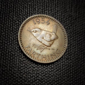 Cute Farthing Coin Featuring a Eurasian Wren Bird Random Year Please ...