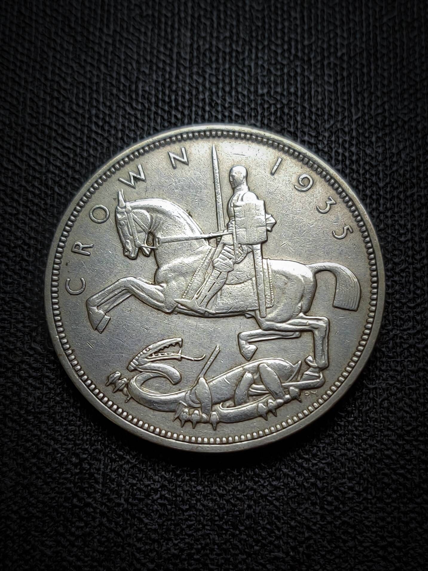 1935 Silver Coin St George One Crown Coin From the UK - Etsy UK