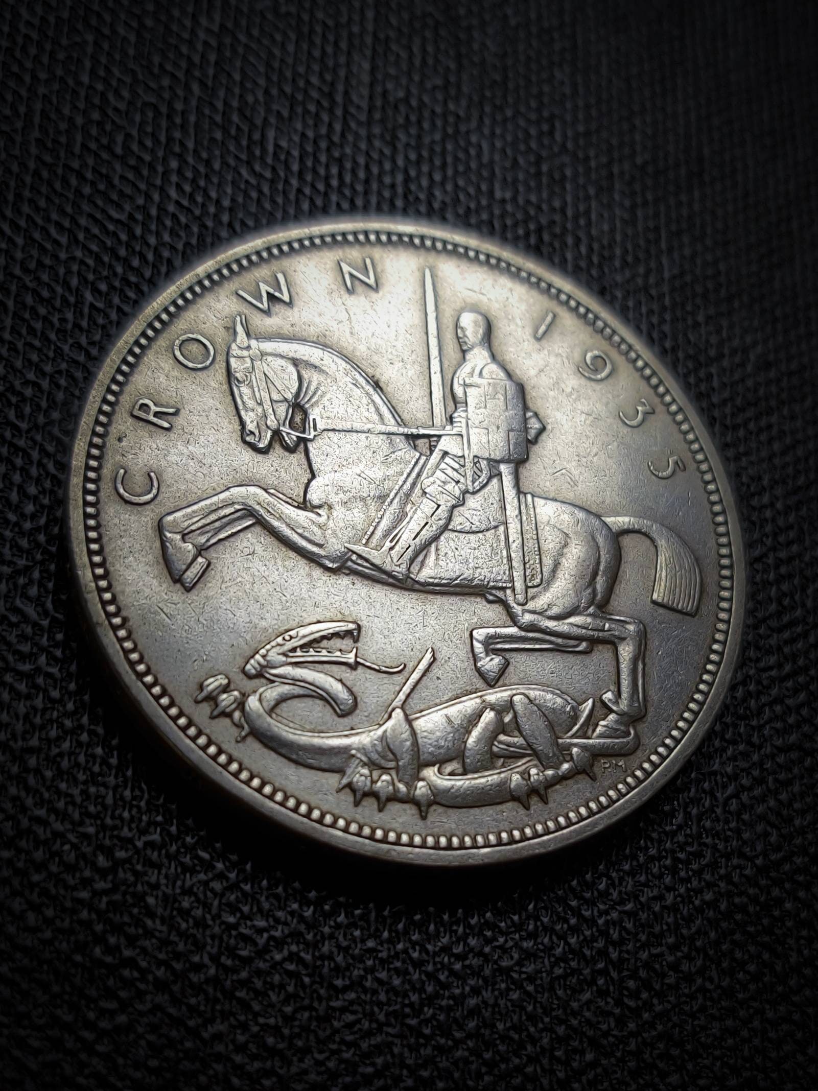 1935 Silver Coin St George One Crown Coin From the UK - Etsy UK