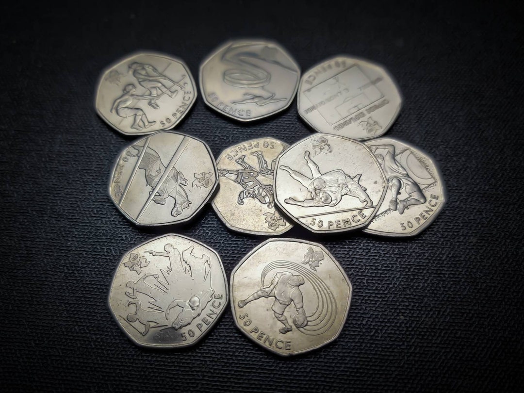 Olympics 50p Coins 9 Varieties London Olympics Commemorative Fifty ...