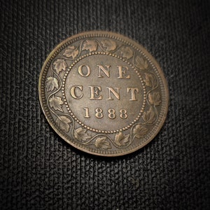 1888 Victorian One Cent Beautiful Coin From Canada Featuring - Etsy