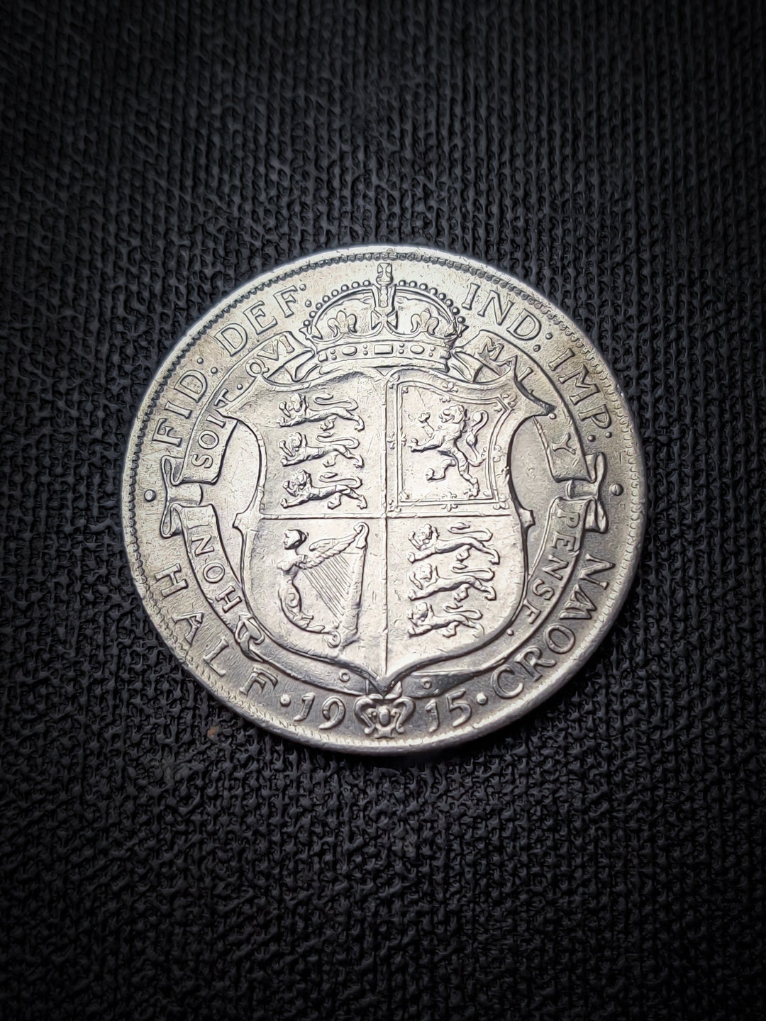 Stunning Silver 1915 Half Crown Coin - Etsy