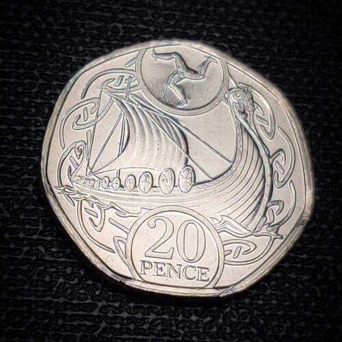Stunning Viking 20p Coin From the Isle of Man - Etsy