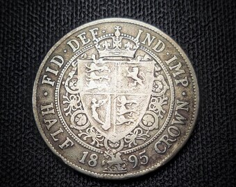 1889 Silver One Crown Victorian Coin From the UK Featuring St. - Etsy
