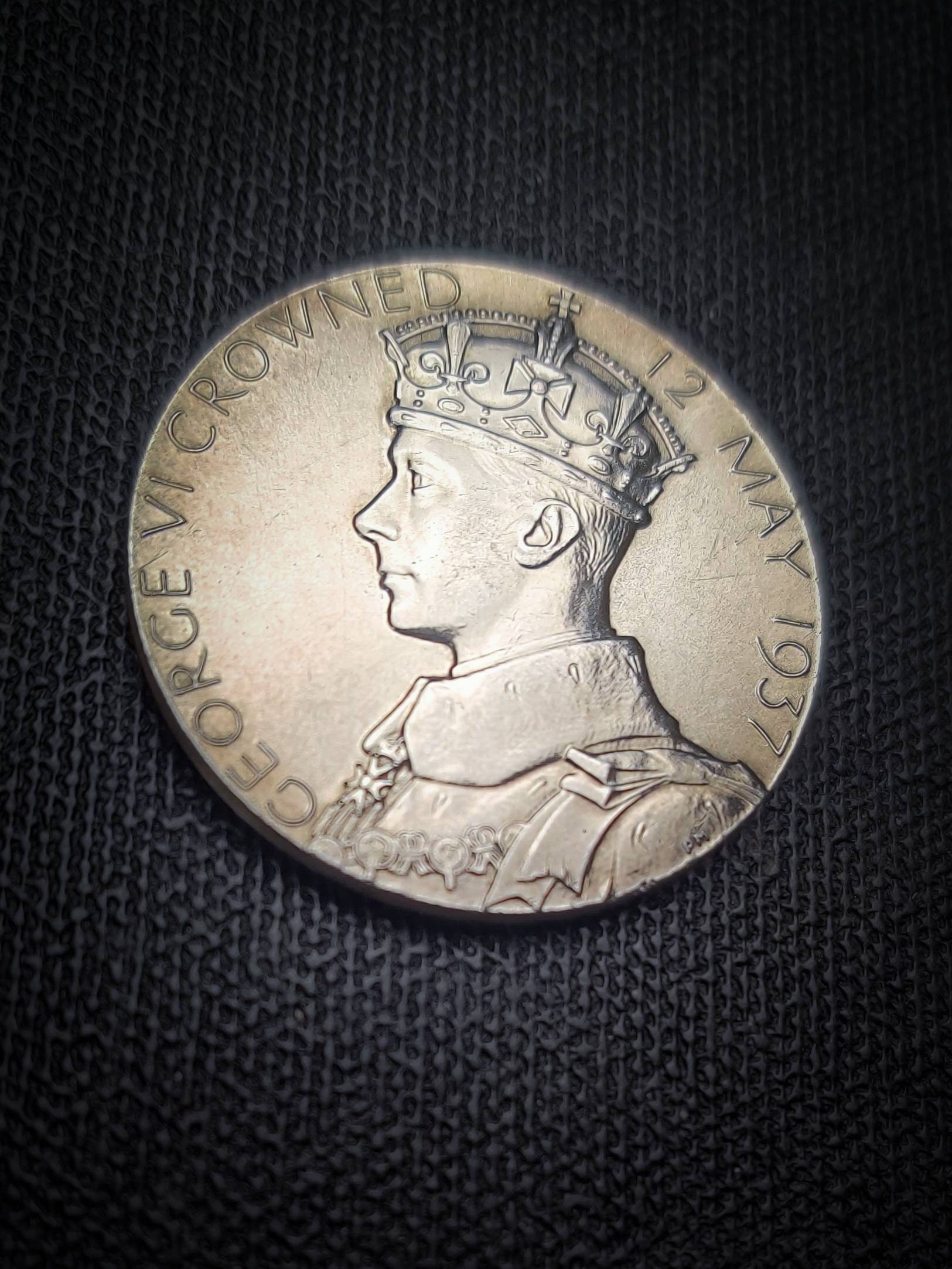 Coronation Silver 1937 King George VI Medal Featuring Queen - Etsy