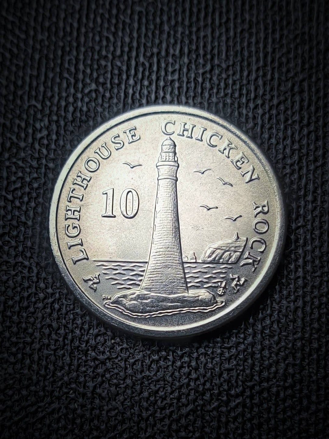 Chicken Rock Lighthouse 10 Pence Coin From the Isle of Man 10p - Etsy